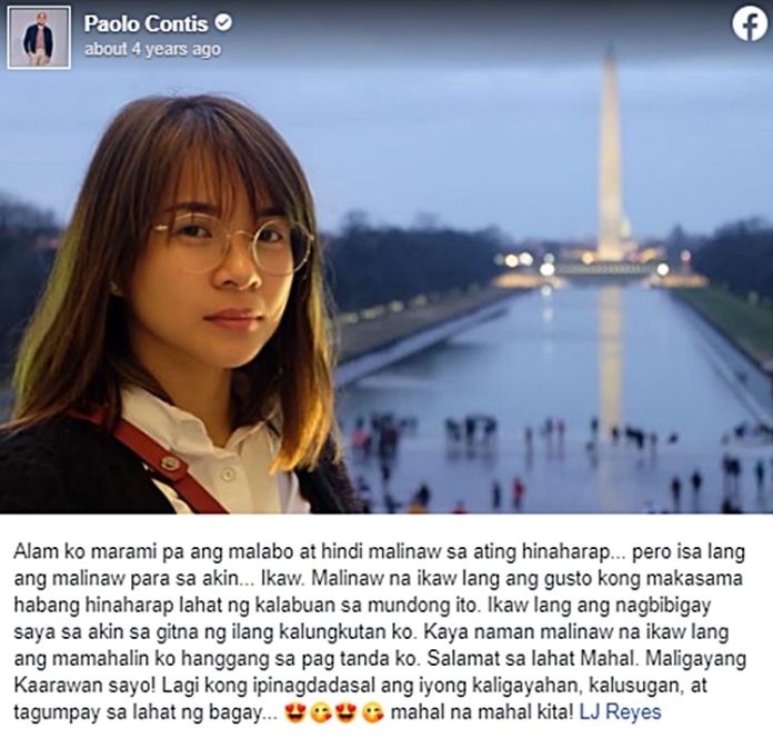 Paolo Contis' love letter to LJ Reyes resurfaced: "Ikaw lang ang ...