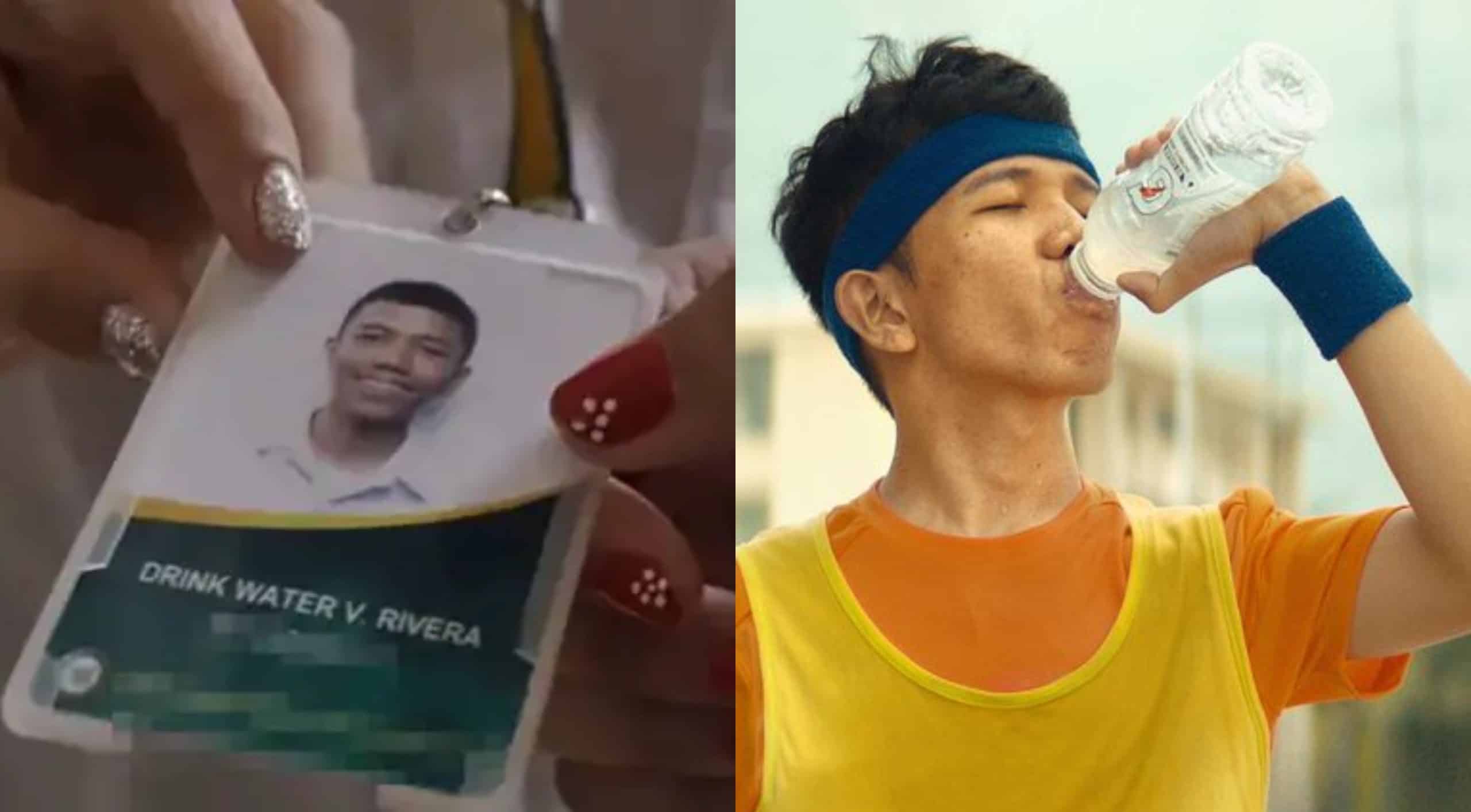 Lalaki na ang pangalan ay 'Drink Water' kinuhang endorser ng isang ...