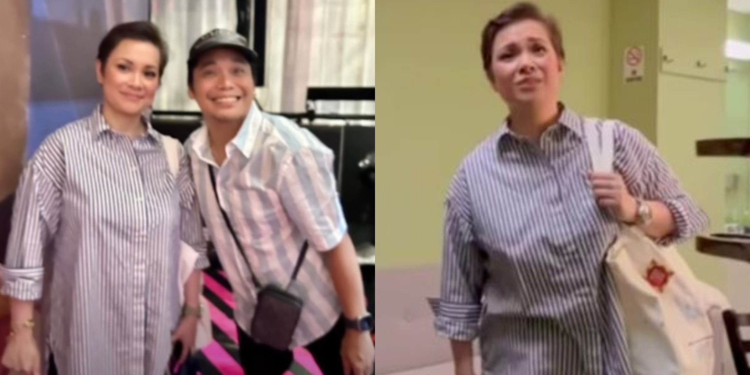 Filipino fan who enters Lea Salonga's dressing room describes his feeling: "Para akong ipis na ...