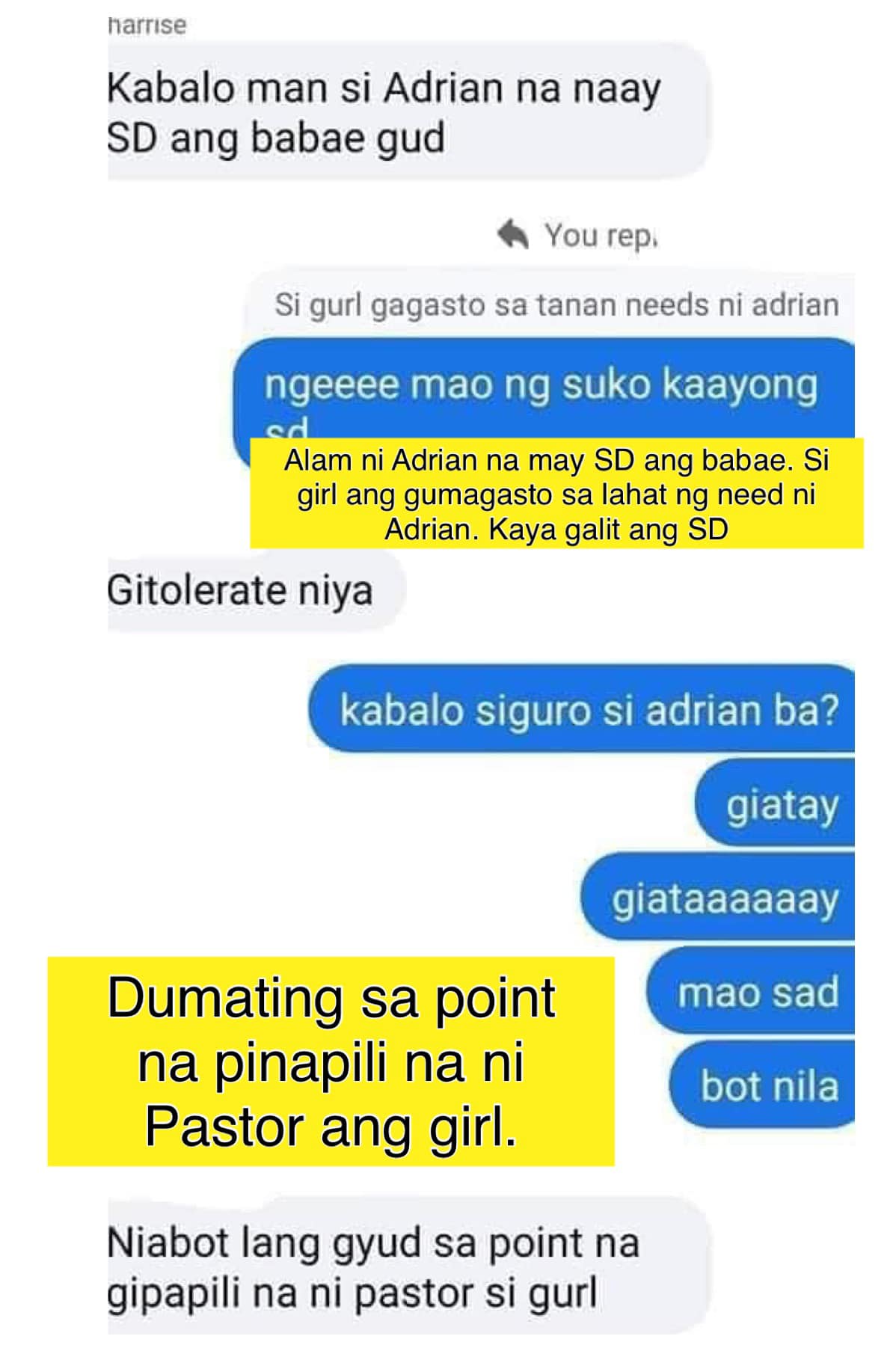 'Mariterpreter' Dr. Richard Mata translates Pastor Dimver Andales issue