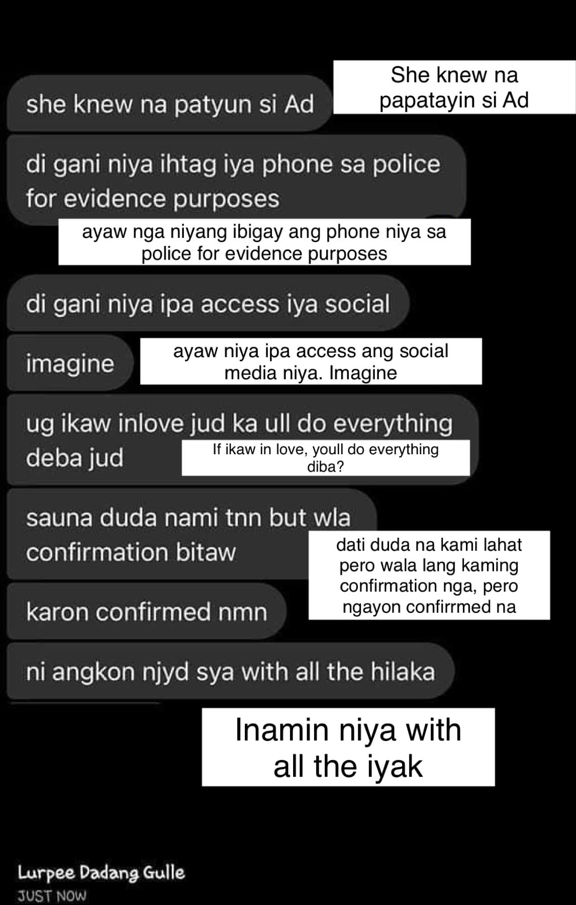 'Mariterpreter' Dr. Richard Mata translates Pastor Dimver Andales issue