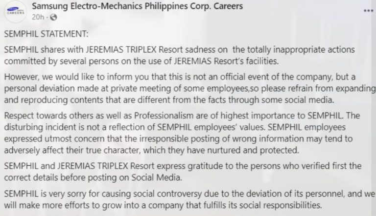 Samsung Electro-Mechanics distance the company from their workers who ...