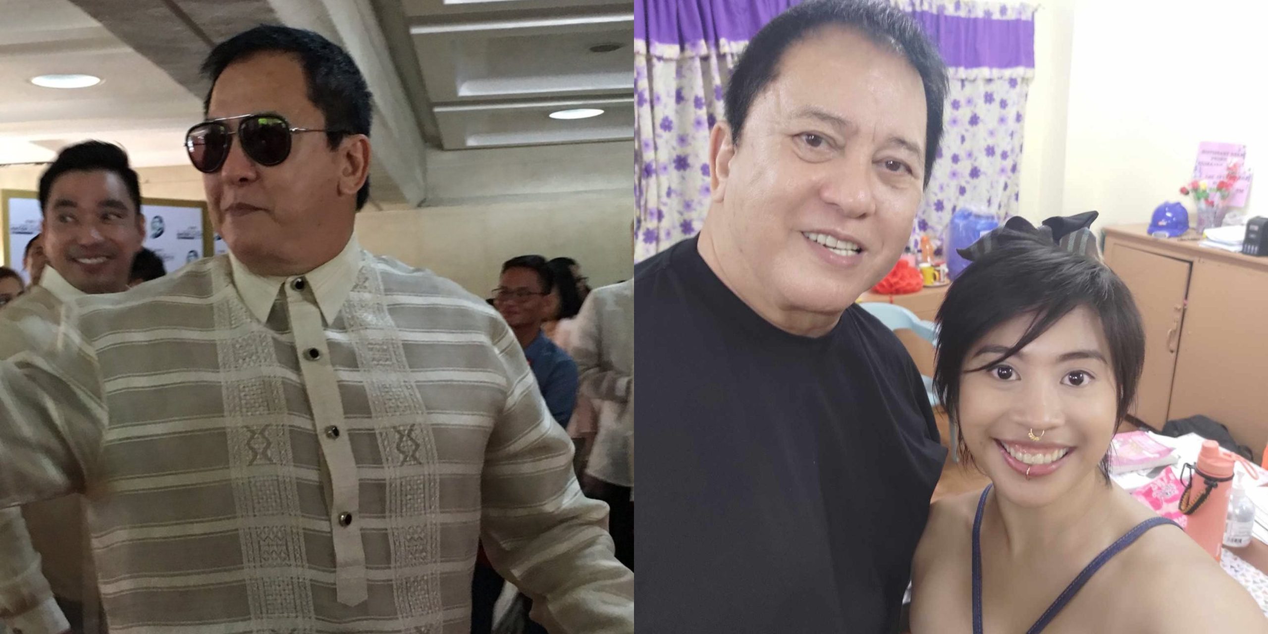 Iba ang saya! Philip Salvador poses with his Black Rider co-star Salome ...