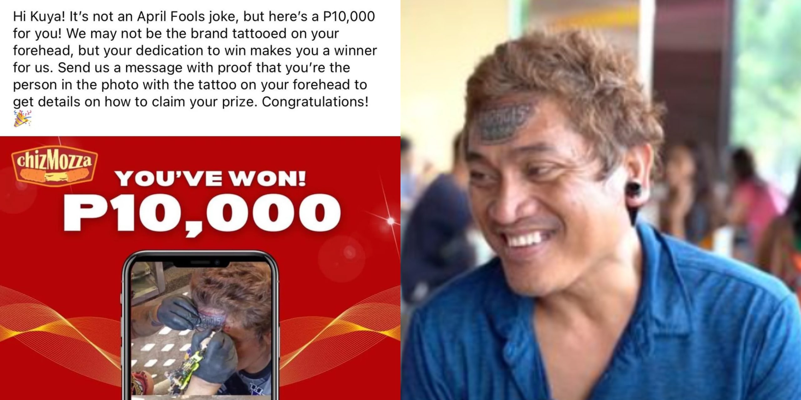 Ilang mga negosyo, nagbigay ng tulong sa lalake na nagpalagay ng logo ...