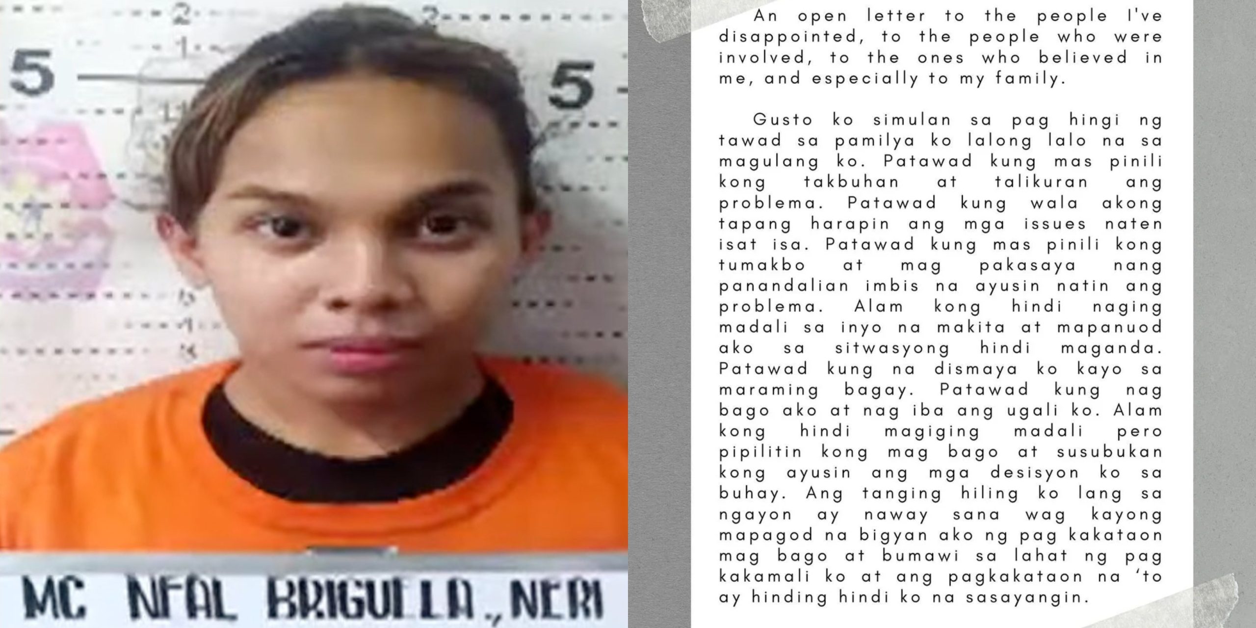 Awra Briguela, nagsulat ng open letter upang humingi ng tawad sa publiko