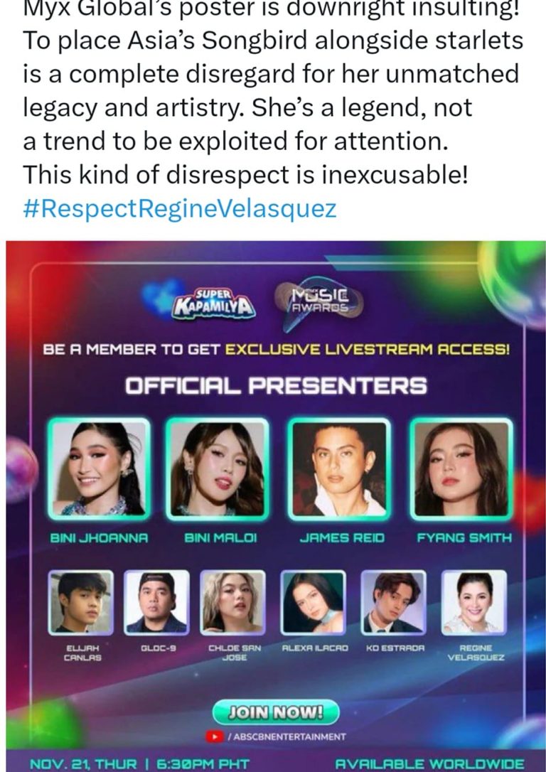 Regine Velasquez, ipinantay kay Chloe San Jose sa billing ng isang ...