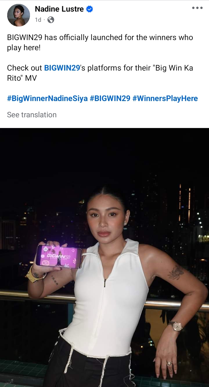 Nadine Lustre, inulan ng batikos dahil sa pag-endorso ng sugal