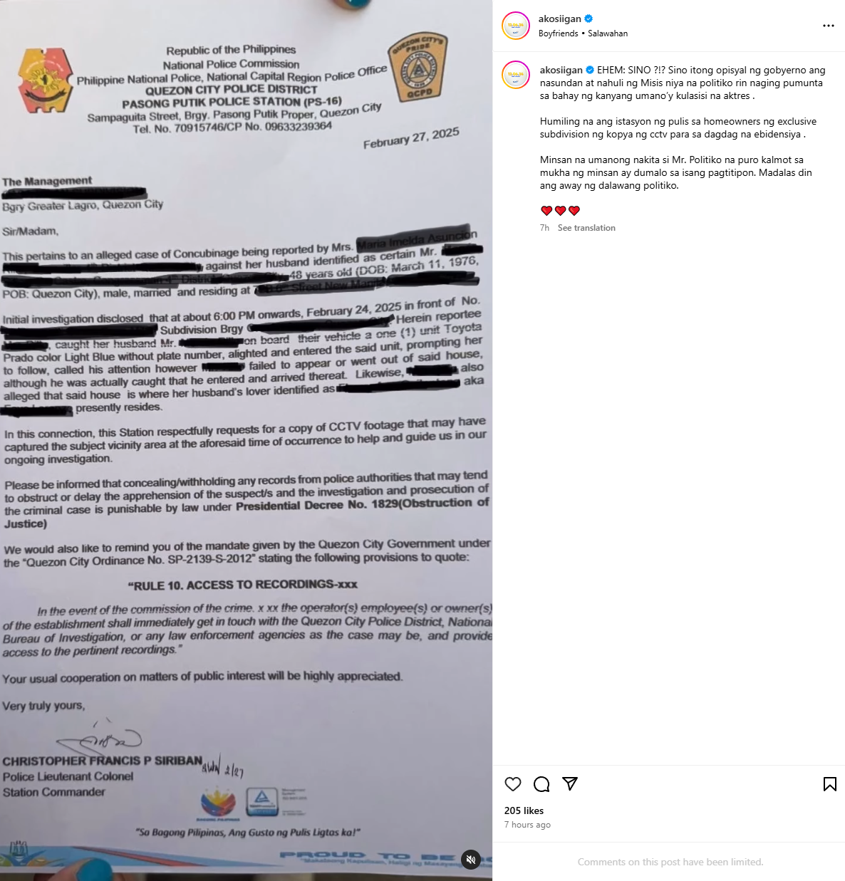 Arnold Clavio, may pa-blind item sa isang opisyal ng gobyerno na nahuli ng asawa niyang politiko