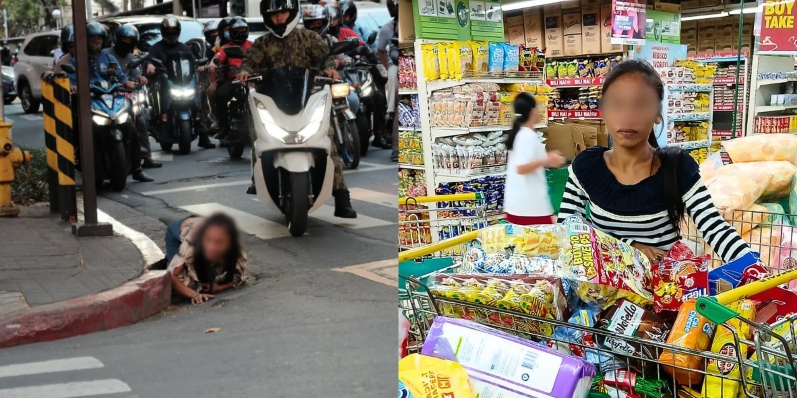 Babaeng nakitang lumabas sa drainage, nakatanggap ng libo-libong pisong pera at groceries